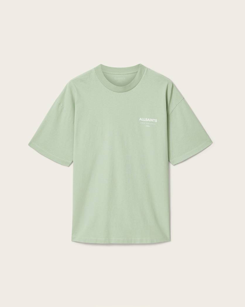 Underground Oversized Crew Neck T-Shirt CELADON GREEN | ALLSAINTS US